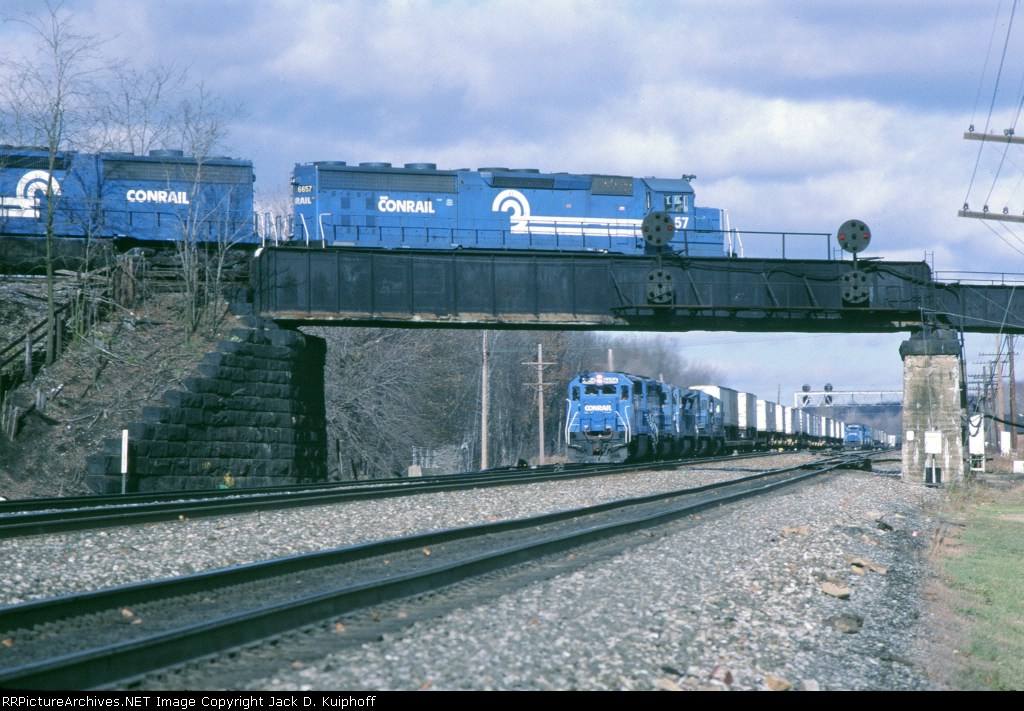CR 6657 & 6654 cross over the main,